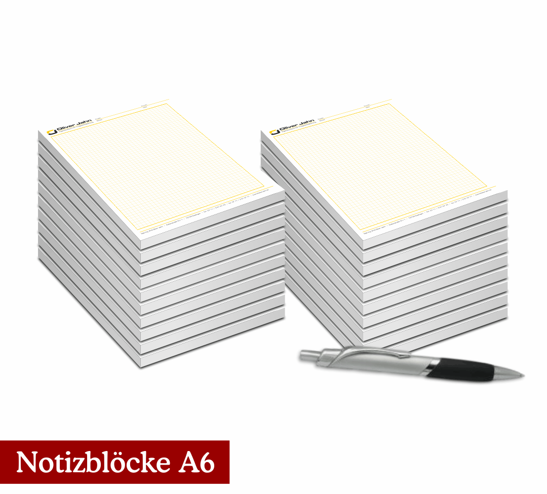Notizblöcke DIN A6 | LOGO24 Die echten Logodesigner